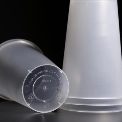 China FDA SGS Certified Plastic PP Disposable Cup With Lids For Juice And Boba Tea for sale