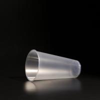 China BPA Free Plastic Round PP Cup With Customizable Logo And Lid For Juice Or Boba Tea for sale