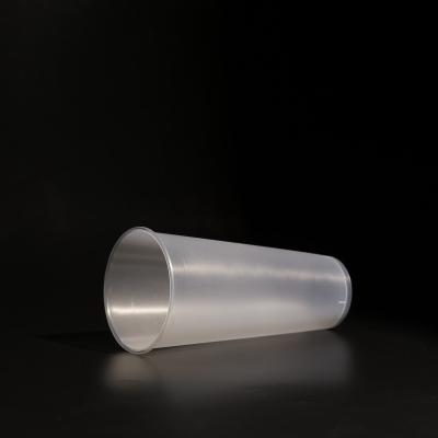 China 700ml Capacity PP Disposable Cup Clear Lid Disposable Plastic Cups For Cold Coffee for sale