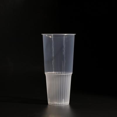 China 700ml Round Food Grade PP Plastic Drinking Cup FDA Certified Customized Size for sale
