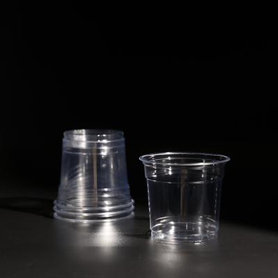 China Customized Logo Plastic PP Cup Disposable Beverage Cup With Lid 500ml 700ml for sale