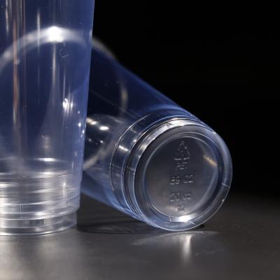 China PET Material Disposable Plastic Cold Drink Cups Stackable Disposable Beverage Cup for sale