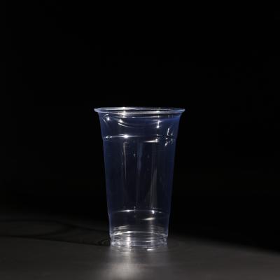China BPA Free Clear Disposable Plastic PET Cups For Cold Drinks With Lid for sale