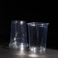 China Disposable 32OZ PET Plastic Cup With Lids For Beverages And Coffee for sale