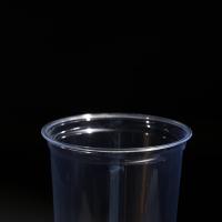 China Crystal Clear PET Plastic Cup BPA Free Disposable PET Plastic Drinking Cups With Lids for sale