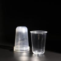 China 500ml Volume U Shape Clear Disposable PET Cups High Durability For Takeaway Juices for sale