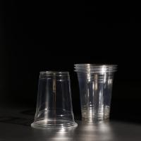 China Plastic Disposable PET Cup High Transparent Cold Drink Plastic Cups With Lid for sale