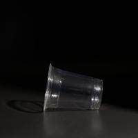 China 16OZ Volume Clear Disposable PET Cups With Dome And Flat Lids For On-the-Go Juices for sale