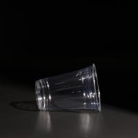 China 14oz Clear PET Drink Cups Disposable Custom Bubble Tea Cups For Outdoor Takeaway for sale