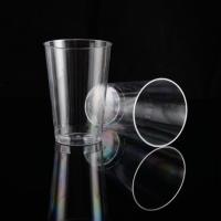 China 16OZ Capacity Round Hard Plastic Drinking Cups Custom Design For Restaurants Cafes for sale
