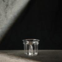 China Heart Shaped 4OZ Clear PS Plastic Cup Transparent Plastic Juice Cups Custom Logo for sale