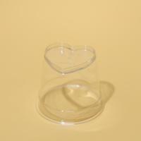 China Heart Shaped 4OZ Clear PS Plastic Cup Transparent Plastic Juice Cups Custom Logo for sale