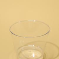 China Clear PS Polystyrene Plastic Cup Transparent Plastic Juice Cups Customized Logos for sale