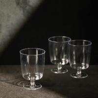 China OEM Transparent Plastic PS Cups 210ML Disposable Wine Goblets FDA Certified for sale