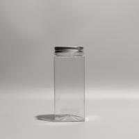 China Custom 500ML Clear Empty PET Bottle Aluminum Lid Plastic PET Drink Bottles Shatterproof for sale