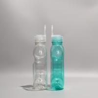 China Ring Shape Empty Plastic PET Bottle 500ml With Screw Lid For Juice Beverage for sale