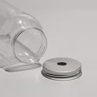 China 500ml Round Clear PET Plastic Bottle For Boba Tea Juice Water Bottle With Lid And Cap for sale