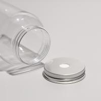 China 500ml Crystal Clear Empty PET Bottle Transparent Plastic Storage Bottles With Screw Lids for sale