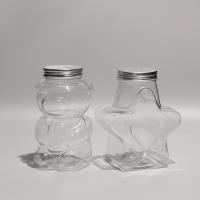 China Custom Shape PET Plastic Bottles Food Grade With Screw On Lid For Boba Tea for sale