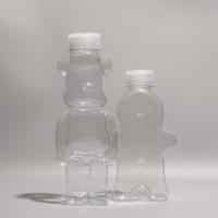 China Custom Shape PET Plastic Bottles Food Grade With Screw On Lid For Boba Tea for sale