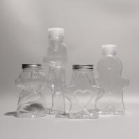 China Custom Shape PET Plastic Bottles Food Grade With Screw On Lid For Boba Tea for sale