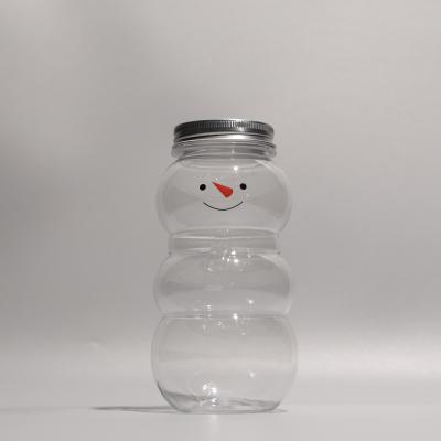 China Snowman Eco Friendly PET Plastic Bottle Customizable Caps Empty Plastic Drink Bottles for sale