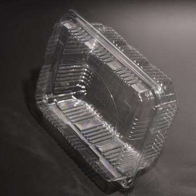 China Leak Proof PET Plastic Food Storage Container OEM Logo For Fresh Vegetable for sale