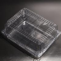 China Custom Capacity Rectangular Plastic Food Box PET Disposable Food Packaging Box for sale