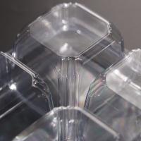 China 39g Capacity Disposable Clear Plastic Round Takeaway Food Containers with Lids for sale