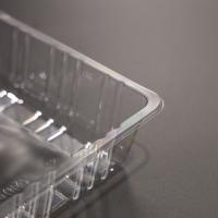 China Safe Clear Plastic Rectangular Food Tray Eco Friendly Multipurpose Microwave Safe for sale