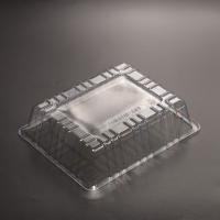 China Stackable BPA Free Plastic Food Tray PET Eco Friendly Disposable Tray With Sealing Lid for sale