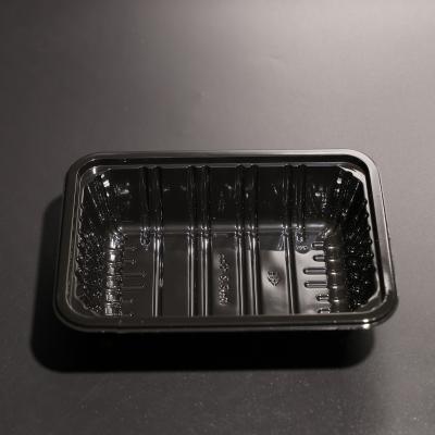 China Customized Disposable Plastic Food Plate PET Food Tray Box For Takeaway Food for sale