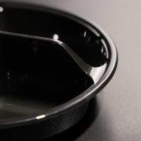 China Round Shaped Plastic Food Plate Plastic Round PET Trays BPA Free For Cold Food for sale
