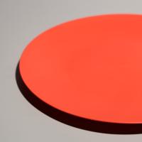 China Disposable Eco Friendly Round Plastic PS Food Tray Plate For Cake Snack for sale