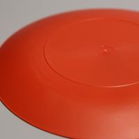 China Disposable Eco Friendly Round Plastic PS Food Tray Plate For Cake Snack for sale