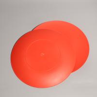 China Disposable Eco Friendly Round Plastic PS Food Tray Plate For Cake Snack for sale