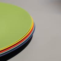 China Multi Colored Plastic Food Plate PS Material Serving Trays For Microwave Heating for sale
