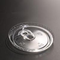China 89mm PET Plastic Cup Lid Transparent Leak Proof Round Screw On Cup Lid for sale