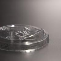 China 89mm PET Plastic Cup Lid Transparent Leak Proof Round Screw On Cup Lid for sale