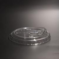China Transparent Plastic Cup Lid BPA Free Round Screw On Lids With Smooth Rim for sale