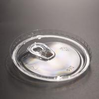 China 3.5g Transparent PET Plastic Cup Lid 93mm Leak Proof Round Cup Lid for sale