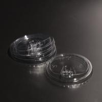 China Durable PET Plastic Cup Lid Transparent Disposable Plastic Lid For PP Cups PS Cups for sale