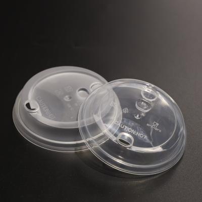 China Flexible Plastic Disposable Cup Lids Leak proof Transparent For Plastic Cup And Paper Cup for sale