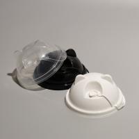 China Round Plastic Cup Lid Transparent Screw On PP Cup Lid For Takeaway Juice Cup for sale