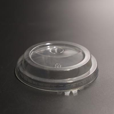 China Transparent Color Round BPA Free Plastic Cup Flat Lid For Boba Cup for sale
