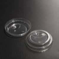 China Transparent Color Round BPA Free Plastic Cup Flat Lid For Boba Cup for sale