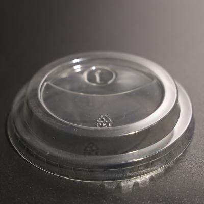 China PET Transparent BPA Free Plastic Cup Flat Lid Fit For Boba Cup for sale