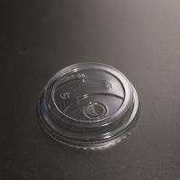 China PET Transparent BPA Free Plastic Cup Flat Lid Fit For Boba Cup for sale