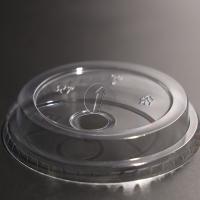 China PET Transparent BPA Free Plastic Cup Flat Lid Fit For Boba Cup for sale
