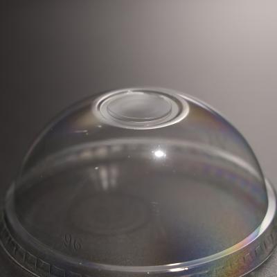China Transparent Color Disposable Plastic Cup Lids 90mm Plastic Cup Dome Lid for sale